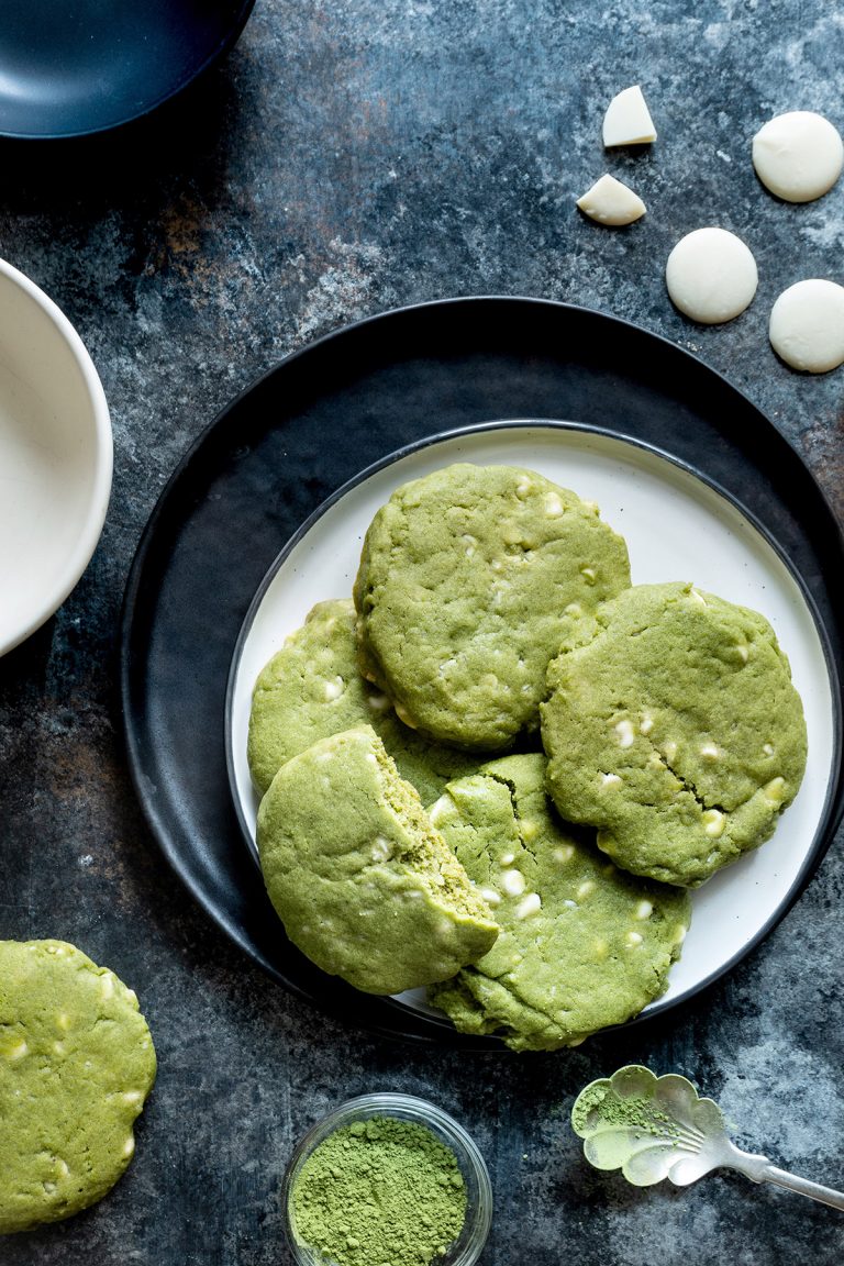 Biscuit au matcha et chocolat blanc - Emilie Murmure